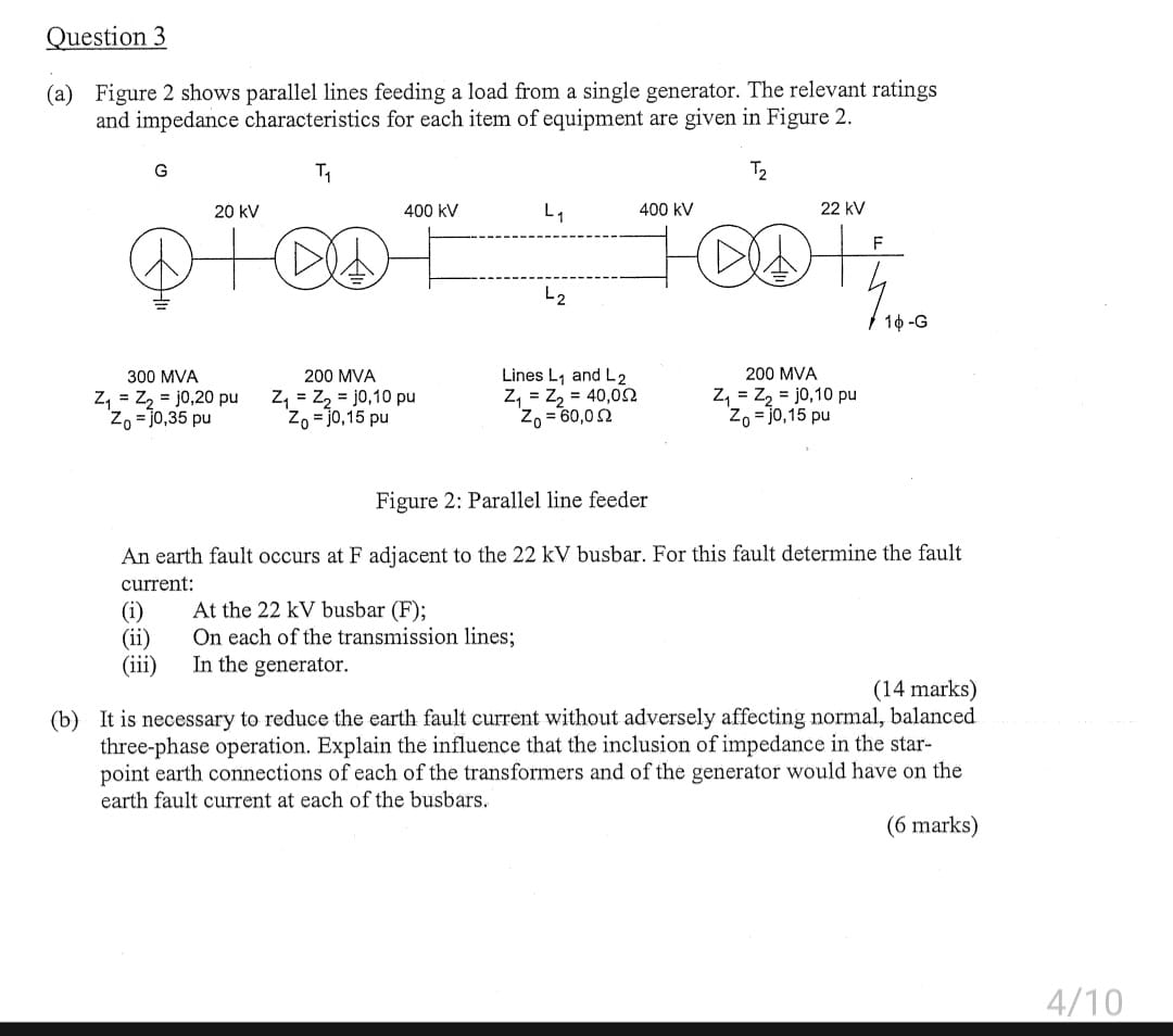 Solved Question 5Figure 3: Radial feeder.(a) ﻿For | Chegg.com