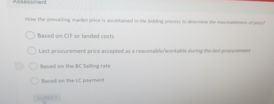 AssessmentHow the prevailing market price is | Chegg.com