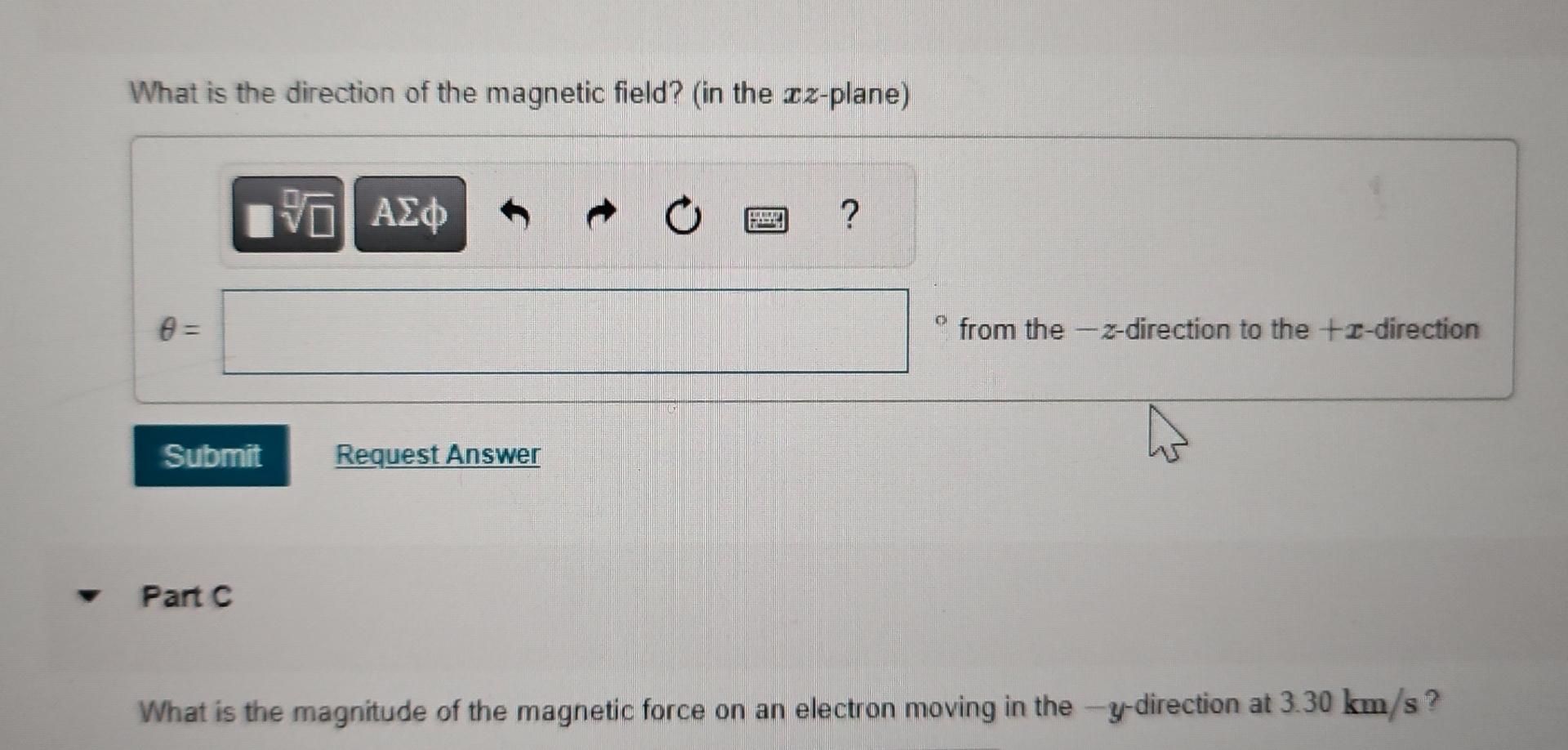 Solved Part AA group of particles is traveling in a magnetic | Chegg.com