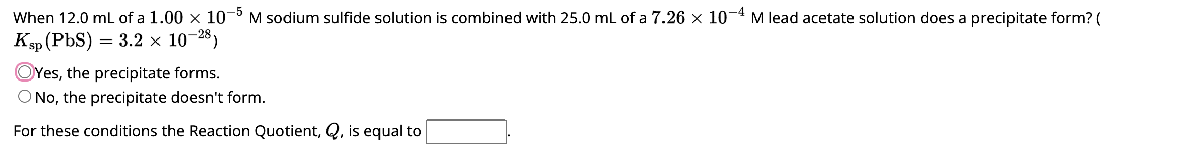 Solved When 12.0mL ﻿of a 1.00×10-5M ﻿sodium sulfide solution | Chegg.com