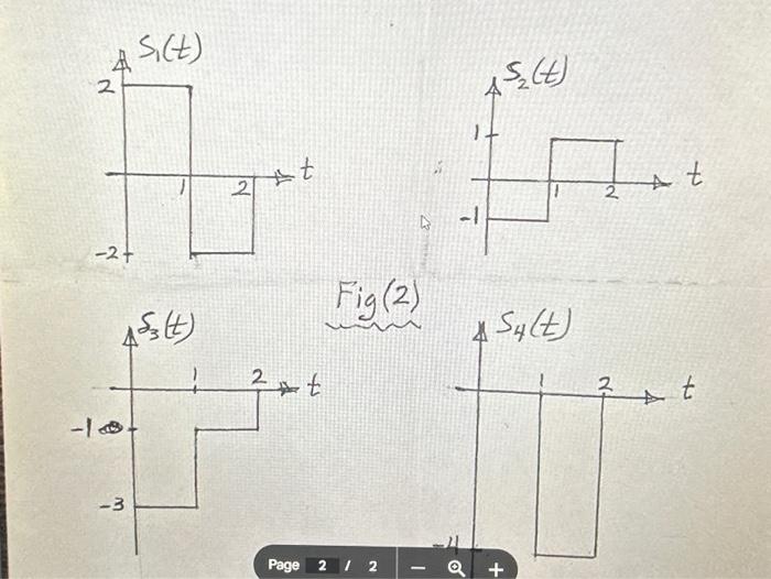 Q1: (8 marks) Given three signals S1(t),S2(t), and | Chegg.com