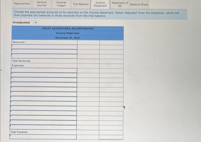GL 2-16 (Static) Great Adventures Continuing Problem | Chegg.com
