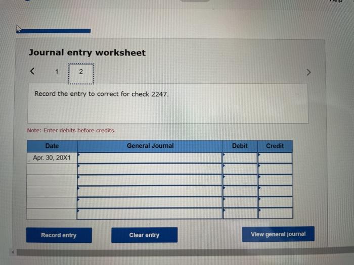 Solved Journal entry worksheet