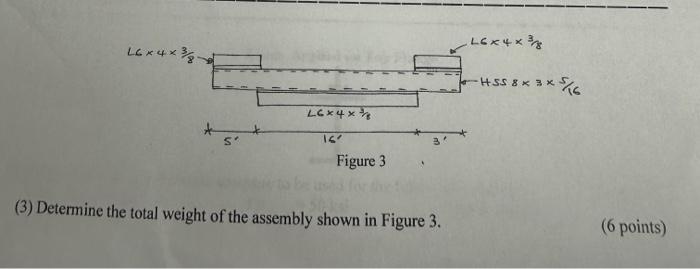 Solved (3) Determine the total weight of the assembly shown | Chegg.com