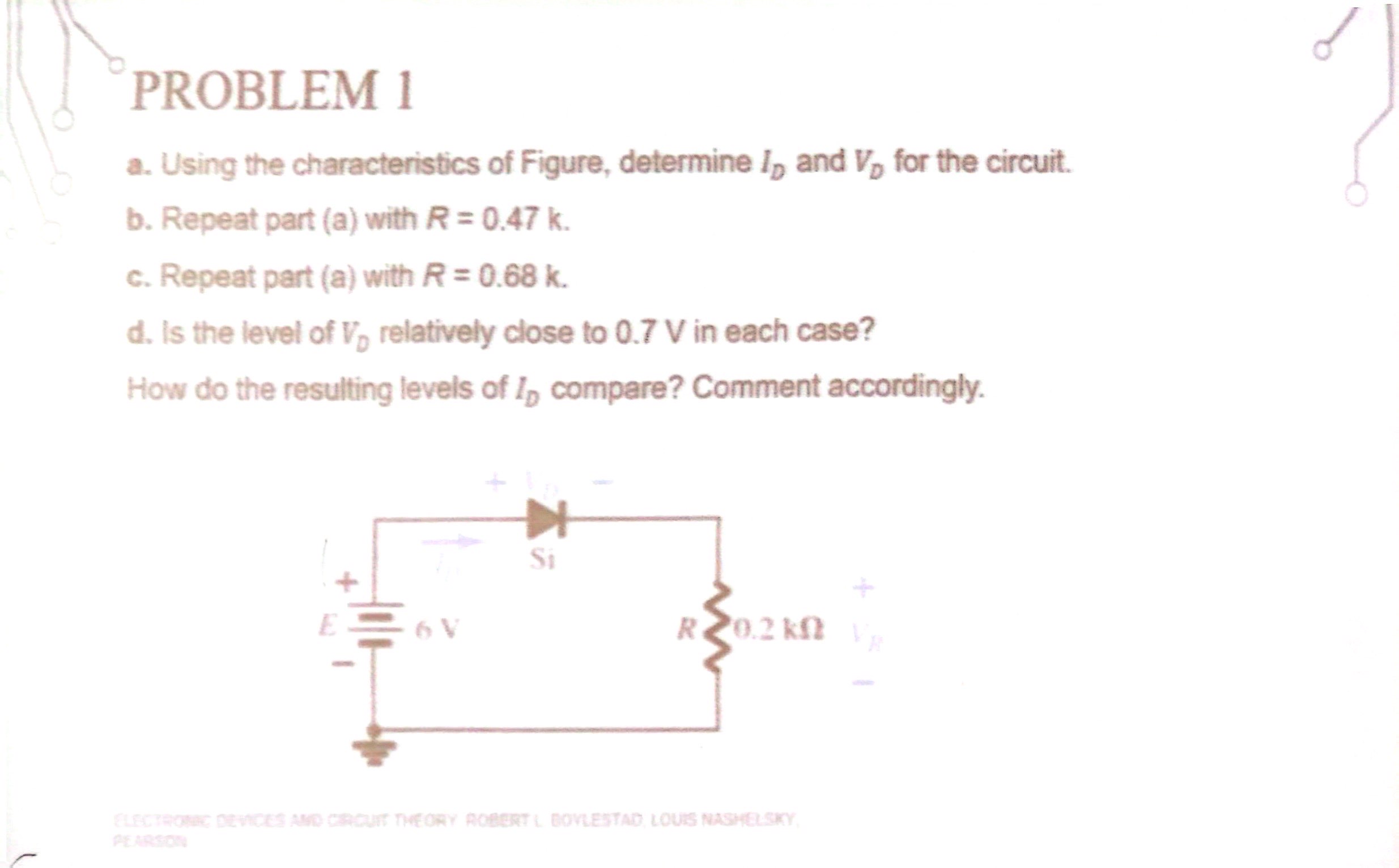 Solved PROBLEM 1a. ﻿Using the characteristics of Figure, | Chegg.com