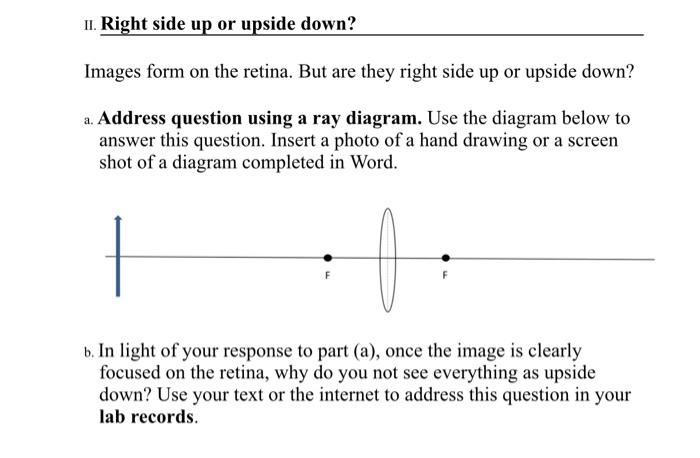 Solved 11. Right side up or upside down? Images form on the | Chegg.com