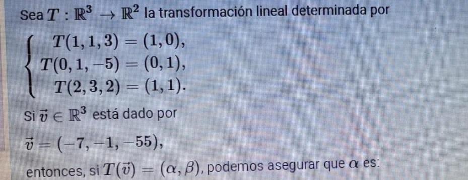 Solved SeaT:R3 → R2 la transformación lineal determinada por | Chegg.com