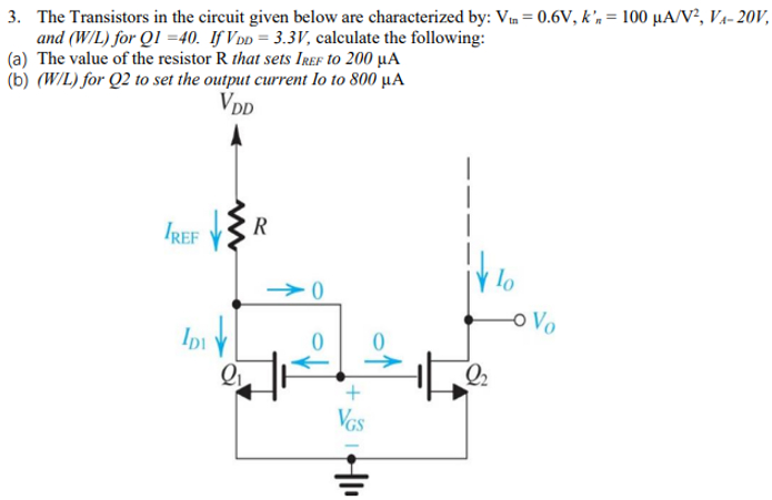 Solved The Transistors in the circuit given below are | Chegg.com