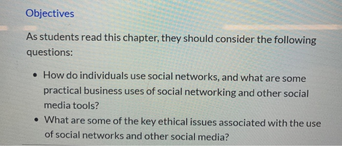 Solved Chapter 9 - Social Media Overview Chapter 9, "Social | Chegg.com