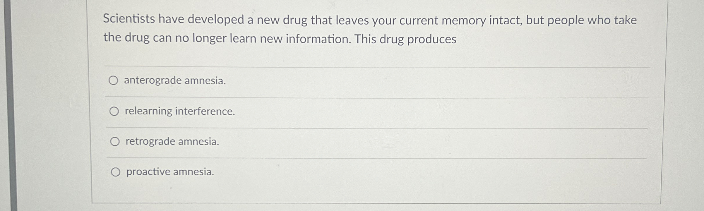 Solved Scientists have developed a new drug that leaves your | Chegg.com