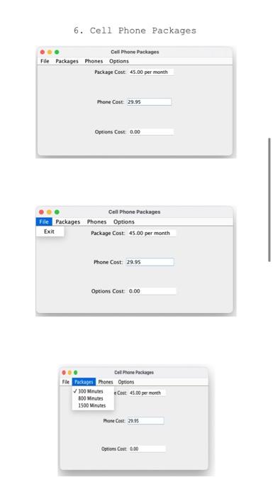 Solved 6. Cell Phone Packages Cell Solutions, a cell phone | Chegg.com