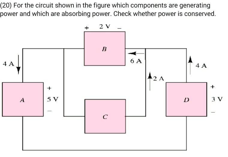 Solved (20) For the circuit shown in the figure which | Chegg.com