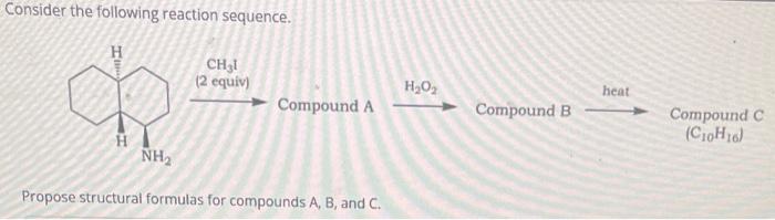 Solved Consider the following reaction sequence. Propose | Chegg.com