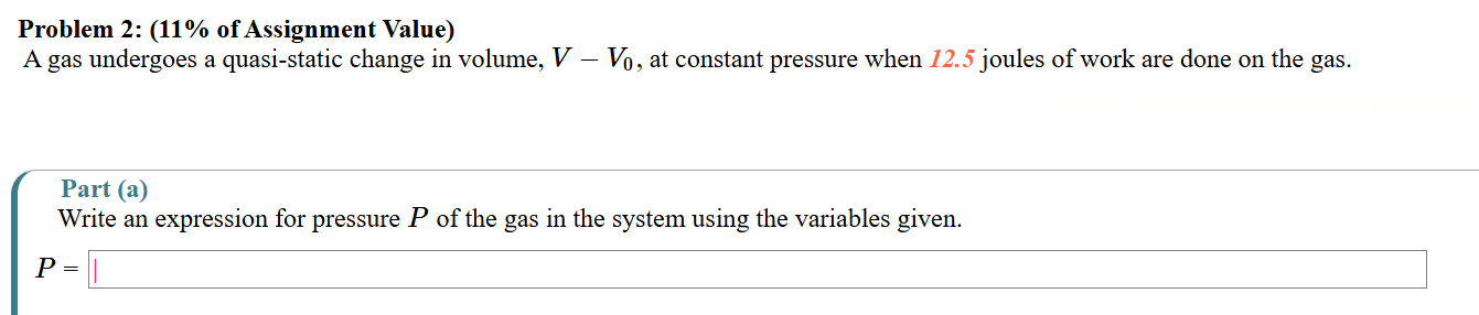 Solved Problem 2: (11% ﻿of Assignment Value)A gas undergoes | Chegg.com