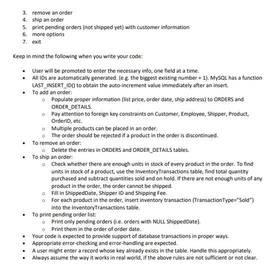 Solved The Northwind database contains the sales data for a | Chegg.com