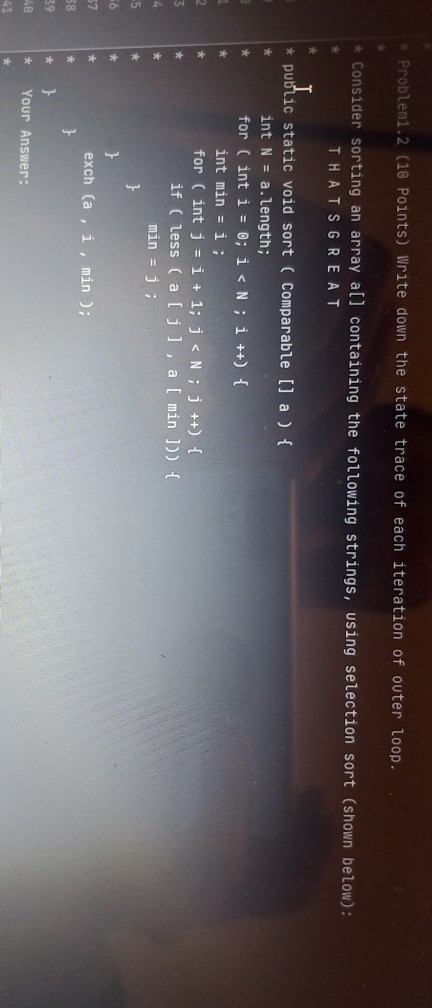 Solved Problem1.2 (10 Points) Write down the state trace of | Chegg.com