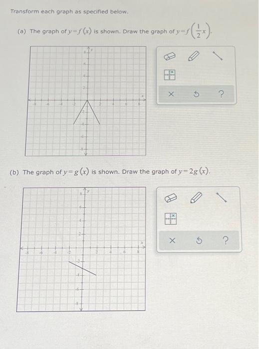 Solved Transform each graph as specified below: (a) The | Chegg.com