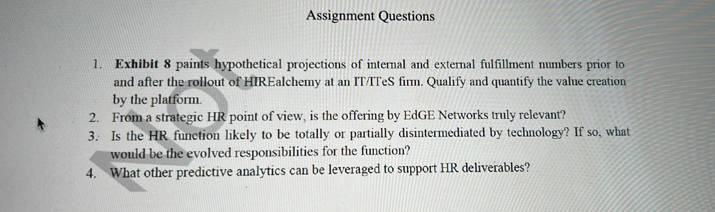 Solved Assignment QuestionsExhibit 8 ﻿paints hypothetical | Chegg.com