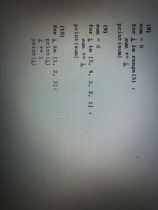 Solved cosc 1436 Exercise 9 - Loops and lists Part 1 - | Chegg.com