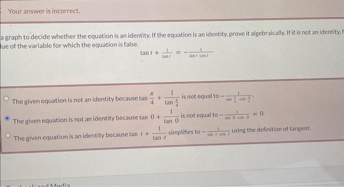 Solved a graph to decide whether the equation is an | Chegg.com
