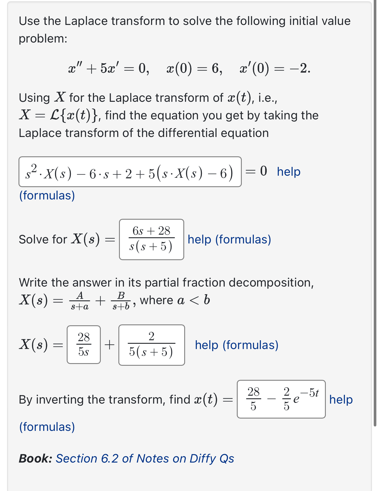 Use the Laplace transform to solve the following | Chegg.com