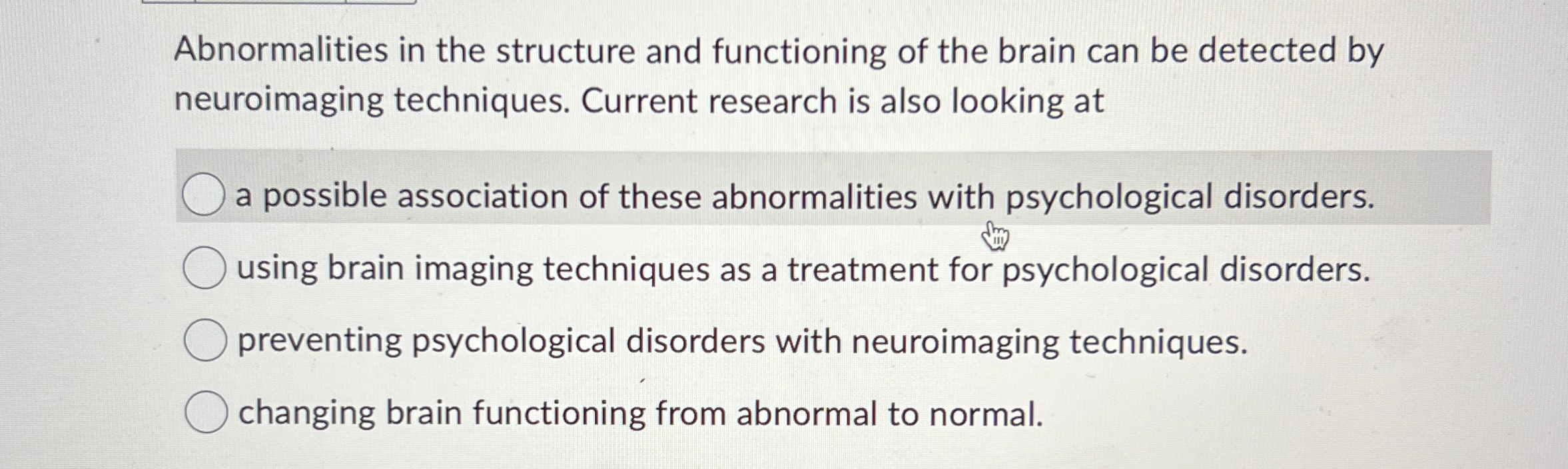 Solved Abnormalities in the structure and functioning of the | Chegg.com
