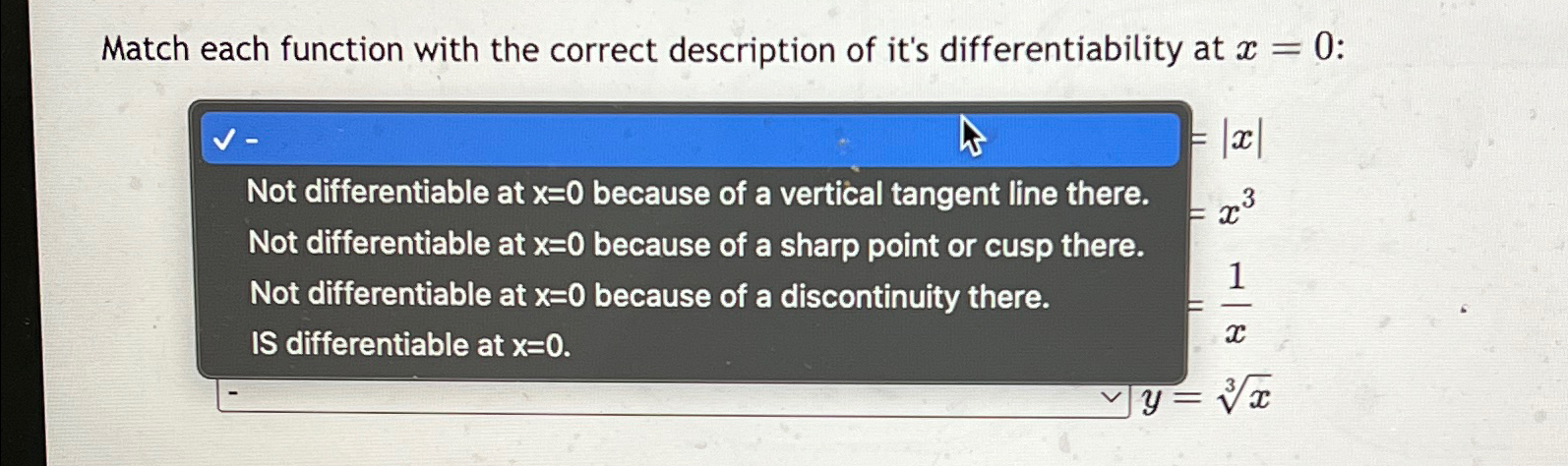 Solved Match each function with the correct description of | Chegg.com