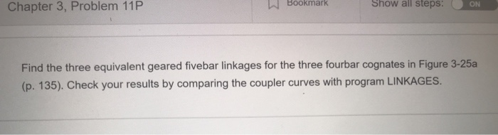 Chapter 3, Problem 11P Bookmark ON Show all steps. | Chegg.com