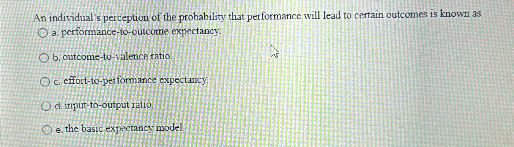 Solved An individual's perception of the probability that | Chegg.com