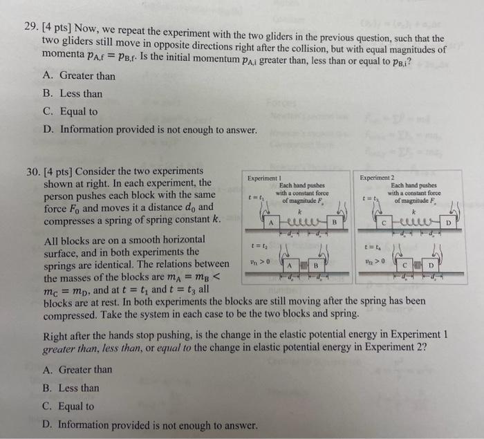 Solved Now, we repeat the experiment with the two gliders in | Chegg.com