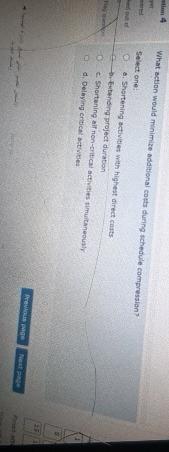 Solved What ection would minimize additional costa during | Chegg.com