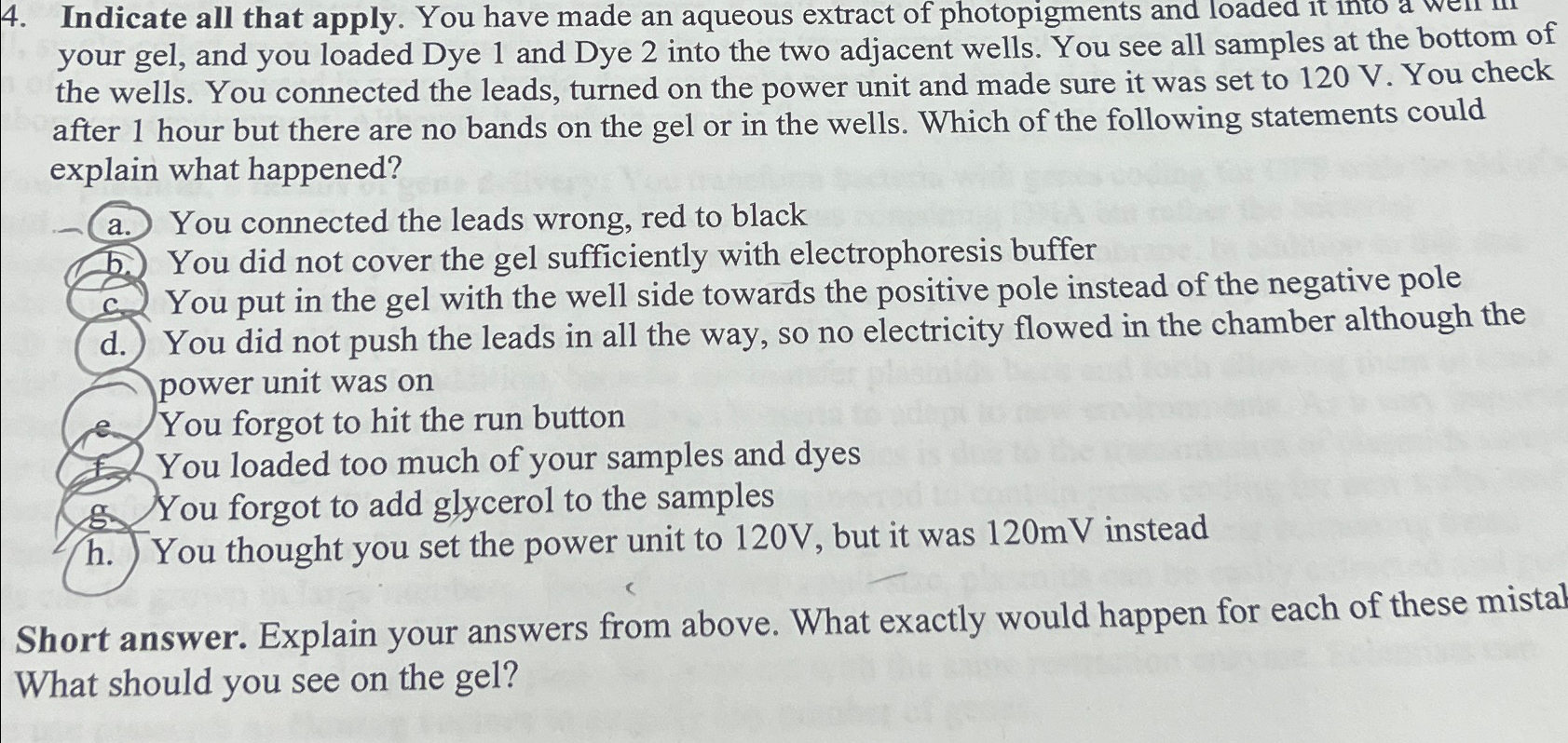 Solved Indicate all that apply. You have made an aqueous | Chegg.com