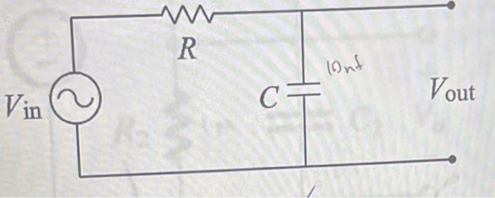 Solved 1. The following circuit is a typical low-pass RC | Chegg.com