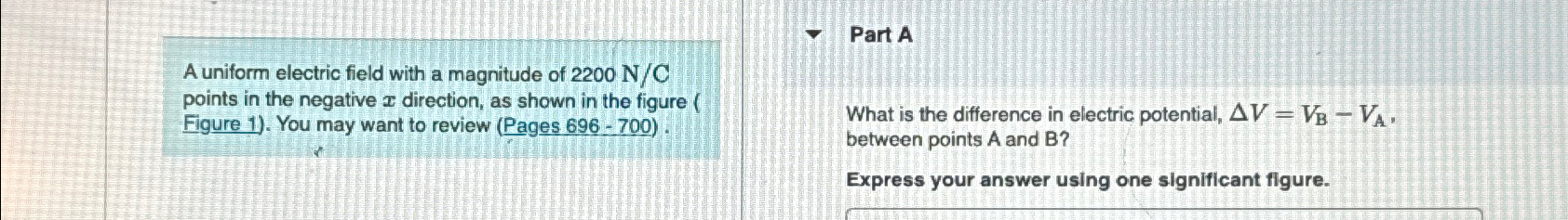 Solved A uniform electric field with a magnitude of | Chegg.com