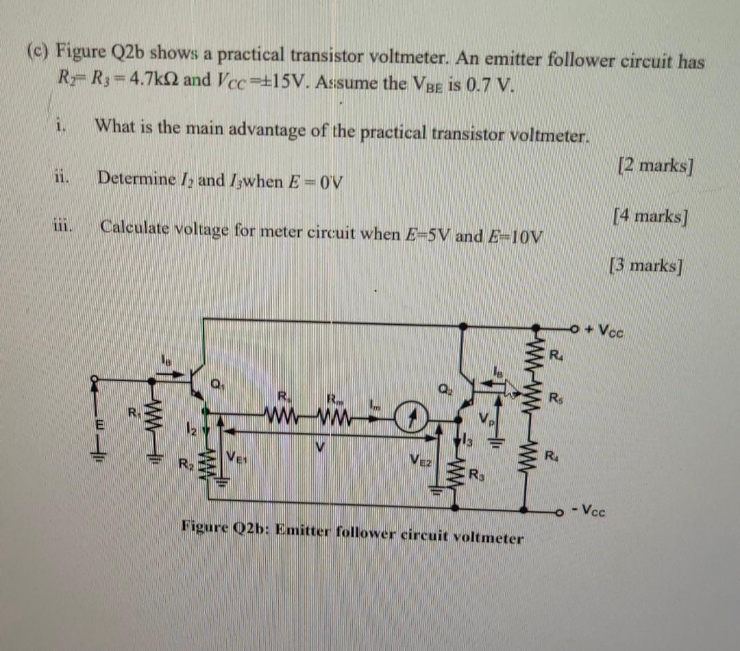 Solved (c) Figure Q2b shows a practical transistor | Chegg.com Solved (c) Figure Q2b shows a practical transistor | Chegg.com