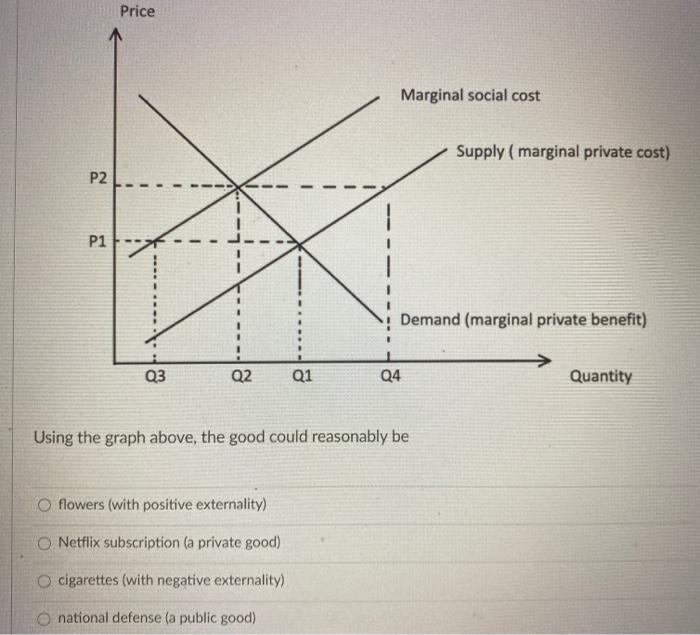 Solved Price Marginal social cost Supply (marginal private | Chegg.com