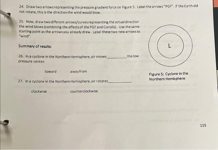 Solved 24. Draw two arrows representing the pressure | Chegg.com