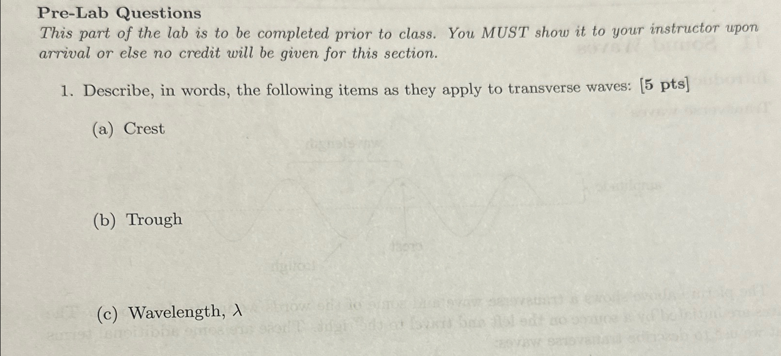 Solved Pre-Lab QuestionsThis part of the lab is to be | Chegg.com