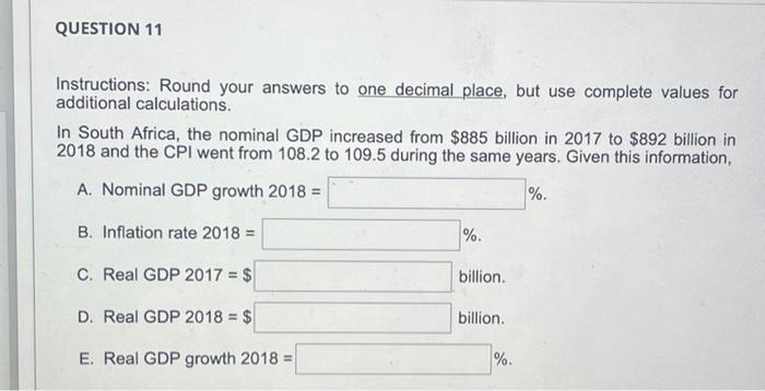 Solved Instructions: Round your answers to one decimal | Chegg.com
