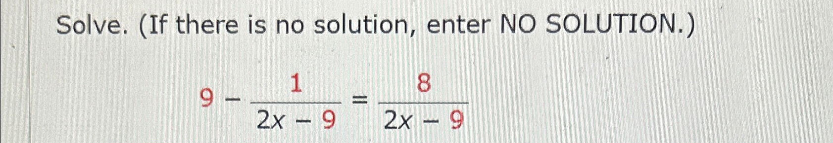Solved Solve. (If there is no solution, enter NO | Chegg.com