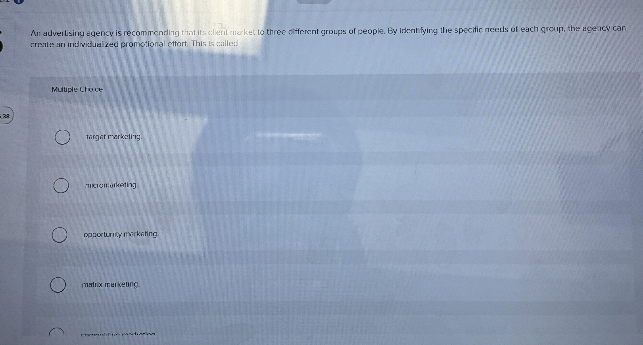 Solved An advertising agency is recommending that its client | Chegg.com