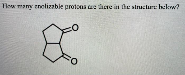 Solved How many enolizable protons are there in the | Chegg.com