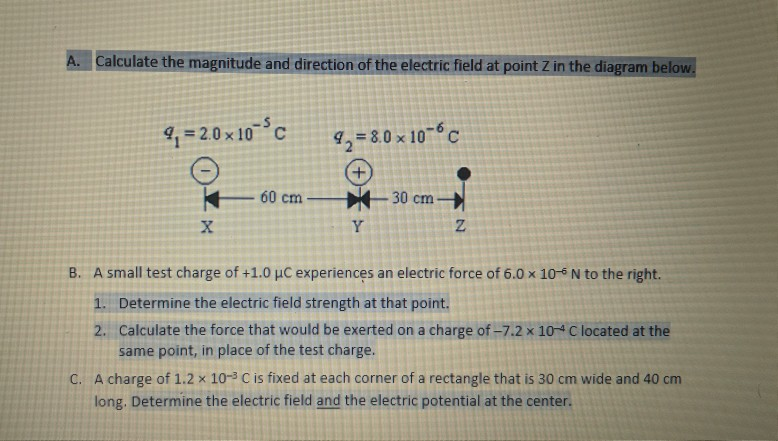 Solved A Calculate The Magnitude And Direction Of The