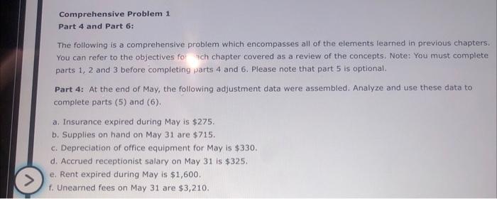 Solved Part 4 and Part 6 : The following is a comprehensive | Chegg.com