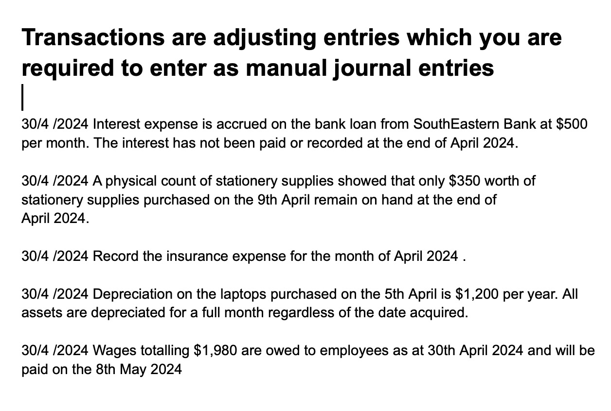 Solved Transactions are adjusting entries which you are | Chegg.com