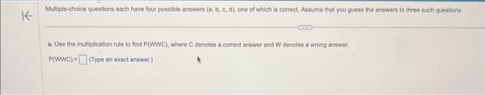 Solved Munipie-choice questions each have four possible | Chegg.com