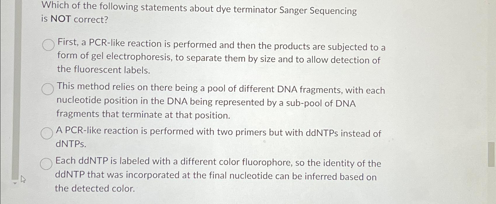 Solved Which of the following statements about dye | Chegg.com
