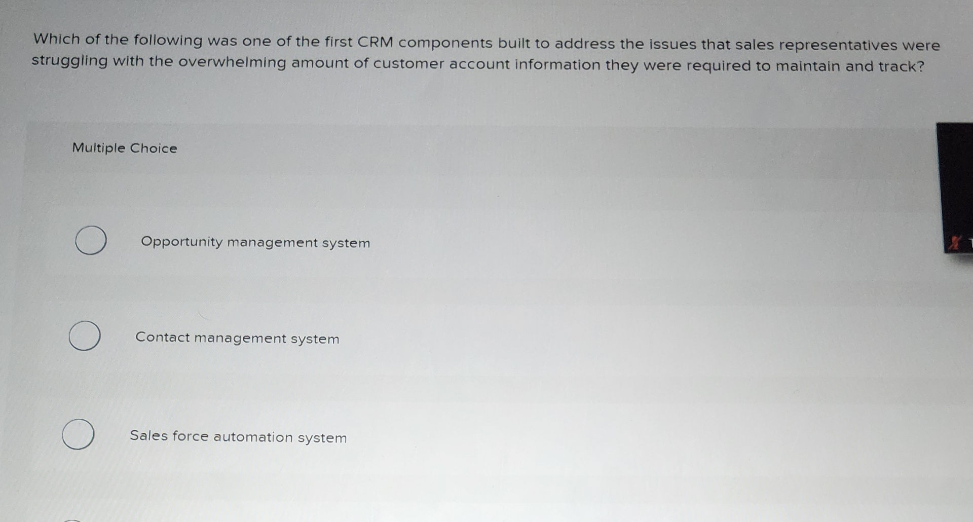 Solved Which of the following was one of the first CRM | Chegg.com