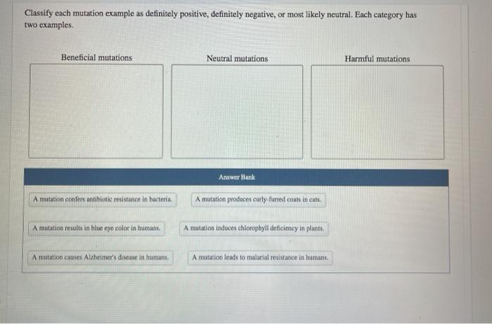Solved Classify cach mutation example as definitely | Chegg.com