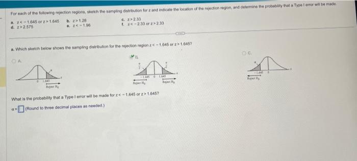 Solved a. z 1845 b. x>126 c. 2×233 d. z>2.575 6. | Chegg.com